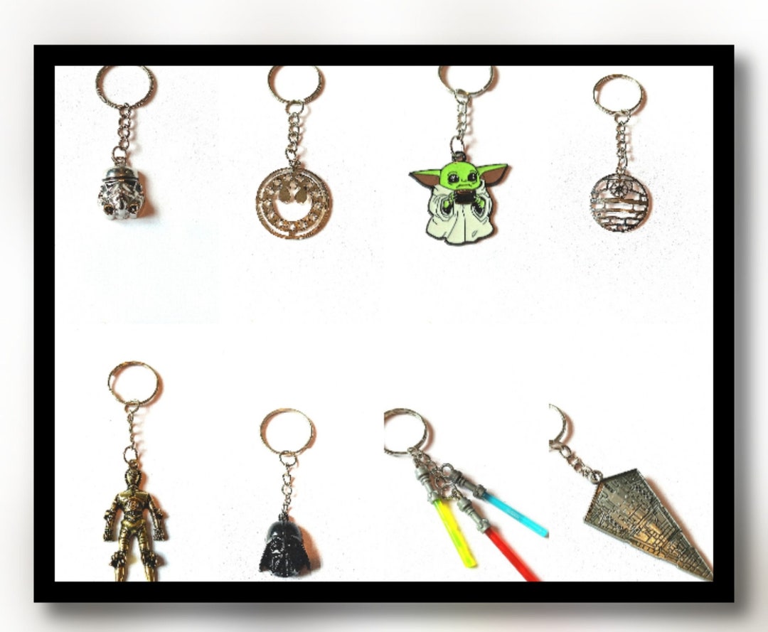 Sci Fi Keychain Lightsaber Keychain Robot Star Vader - Etsy