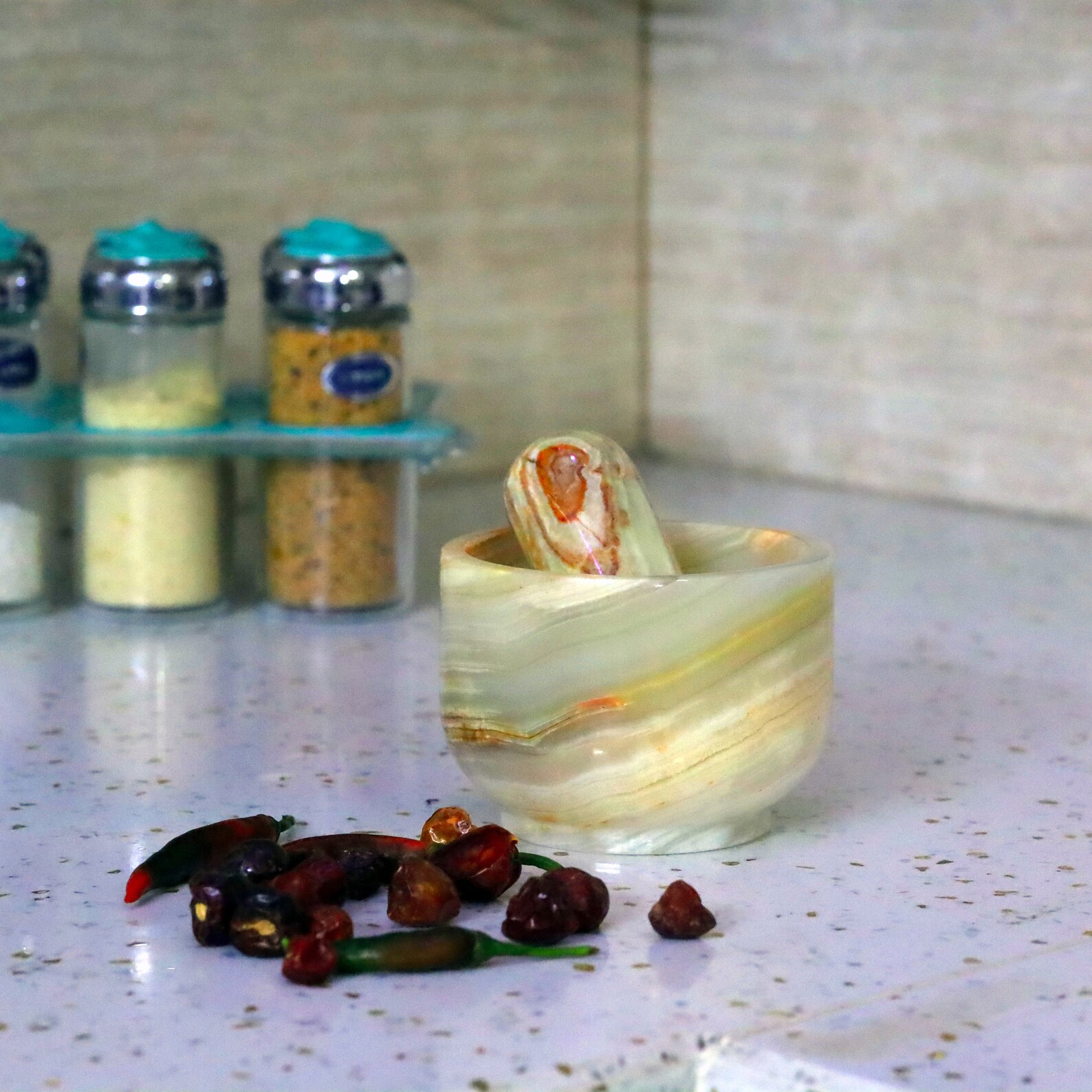 Onyx Mortar Pestle Set in Round Shape 4spice - Etsy