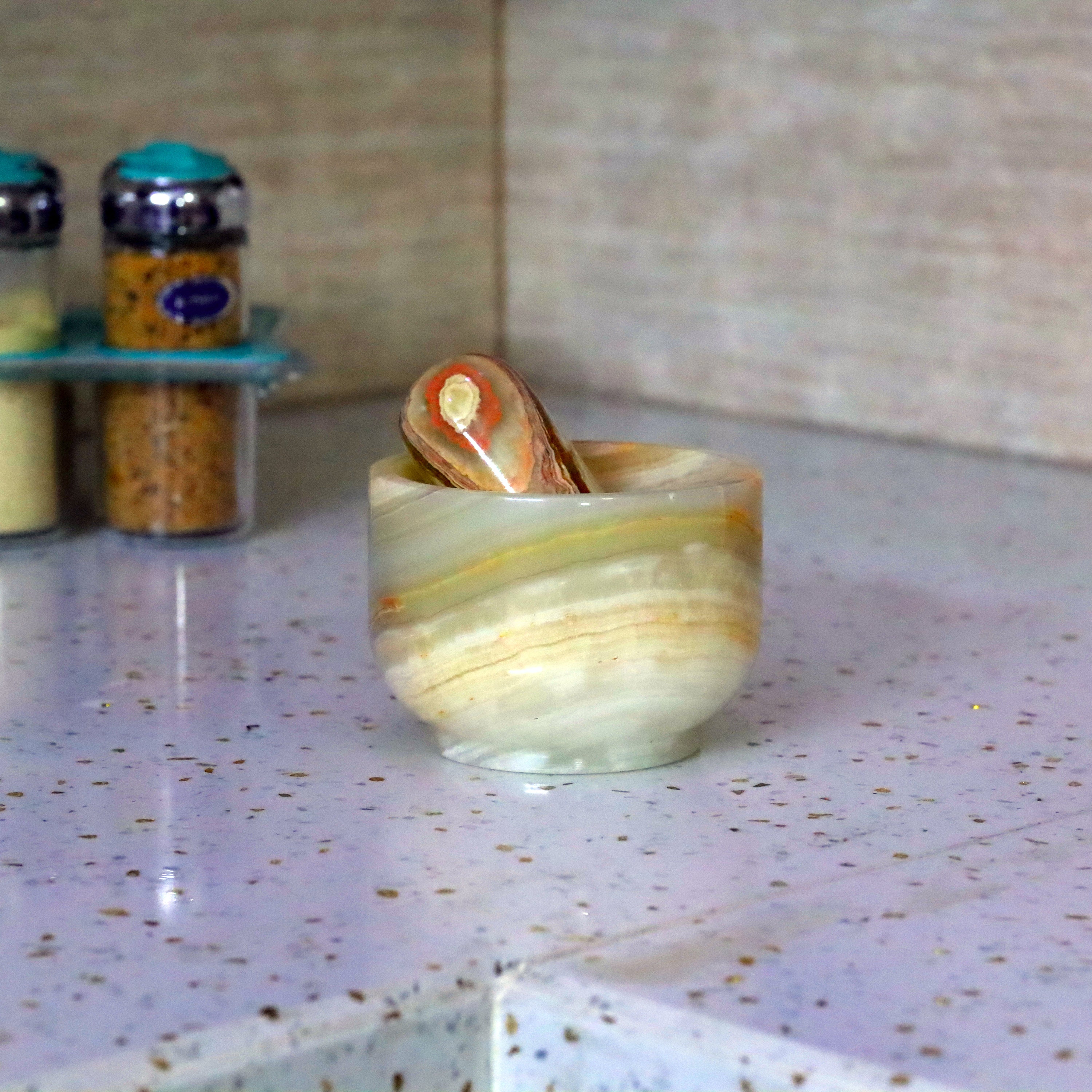 Onyx Mortar Pestle Set in Round Shape 4spice - Etsy