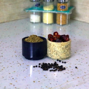 Marble Salt Cellar With Lid Unique 3 Salt and Pepper Cellar Gift for ...