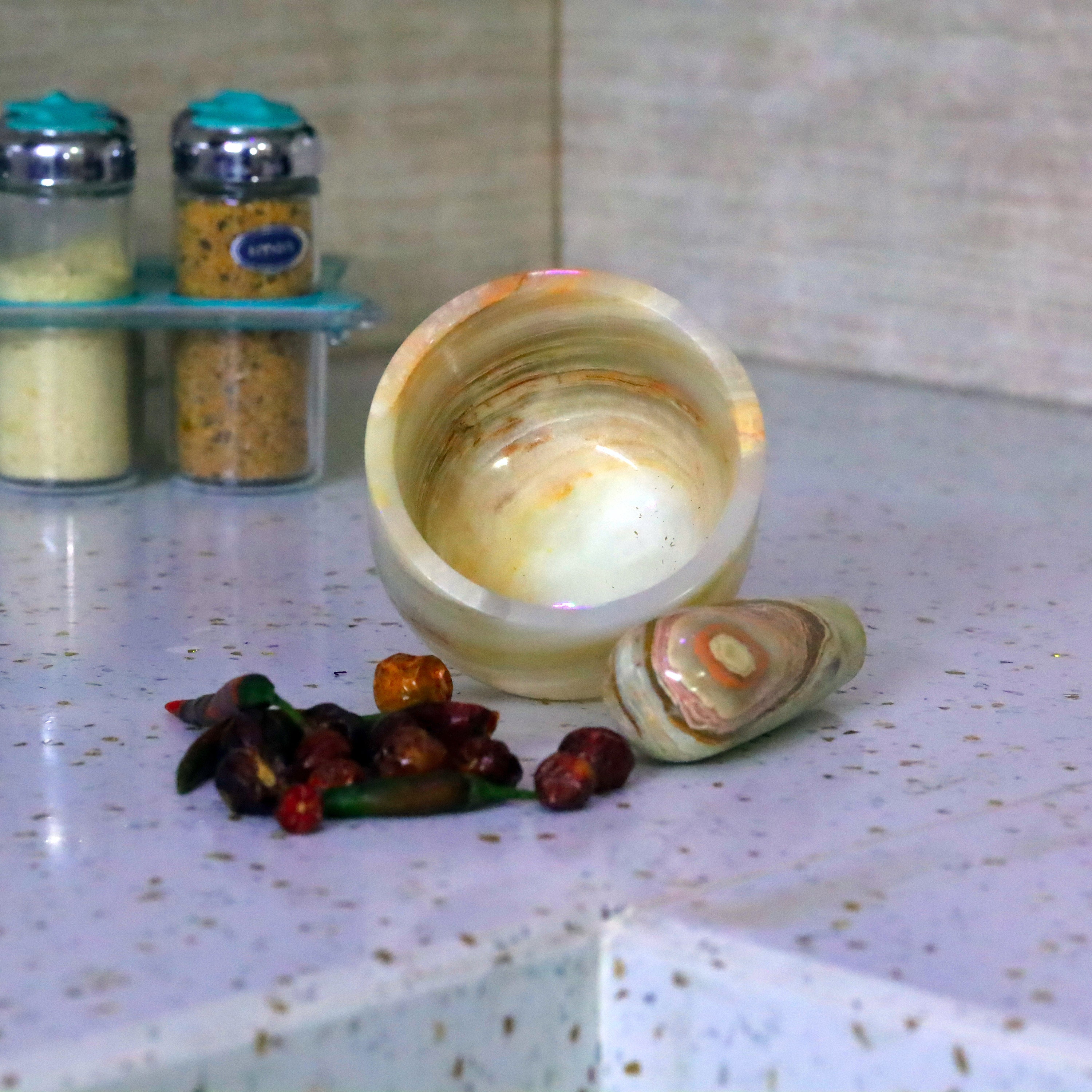 Onyx Mortar Pestle Set in Round Shape 4spice - Etsy