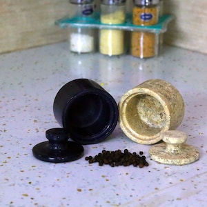Marble Salt Cellar With Lid Unique 3 Salt and Pepper Cellar Gift for ...