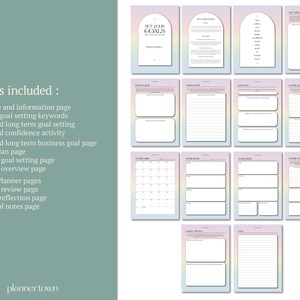 Print at Home Unicorn/rainbow Pastel Goals Planner for Entrepreneurs ...