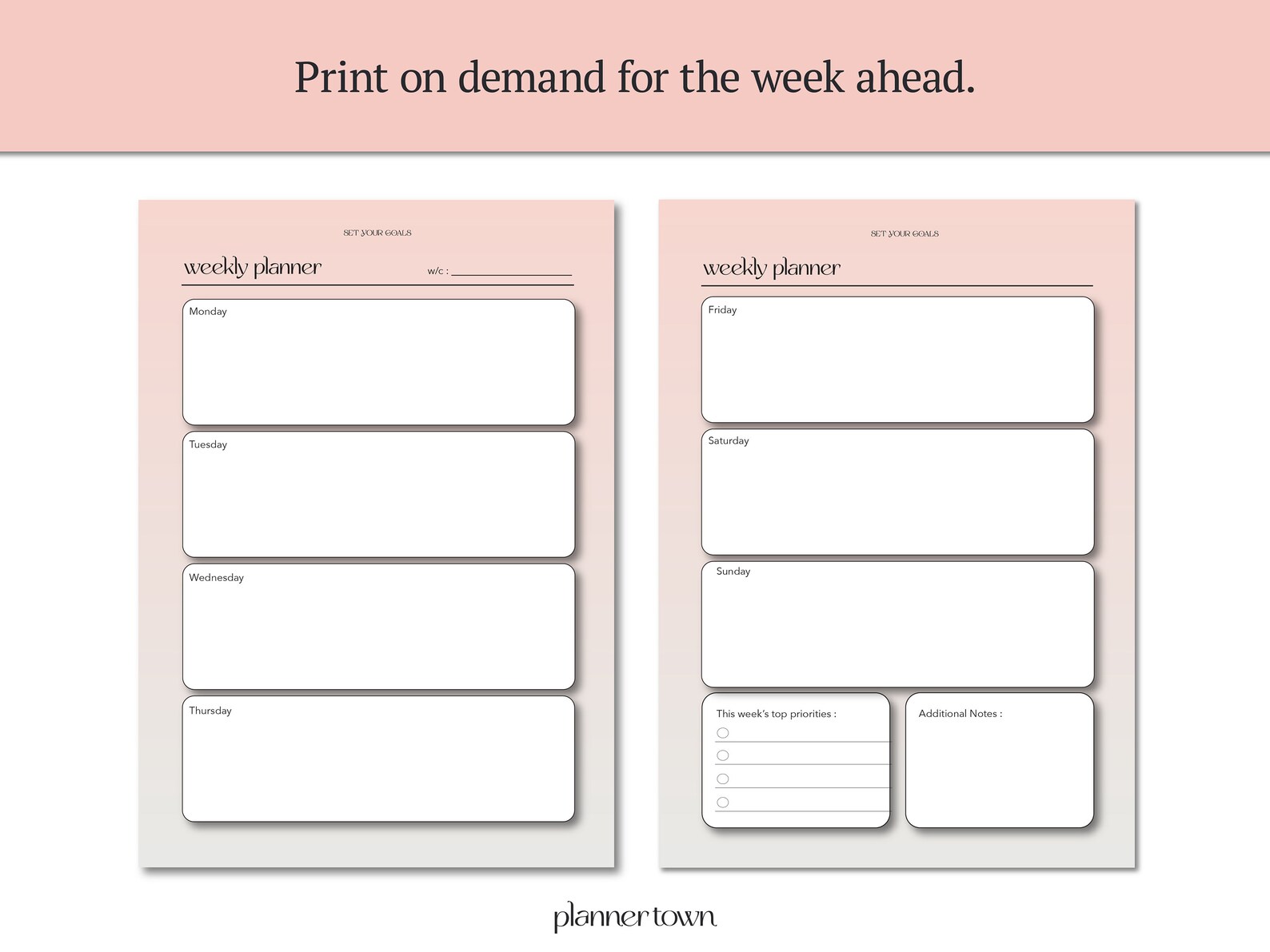 Printable Goals Planner for Entrepreneurs and Small Business Owners ...
