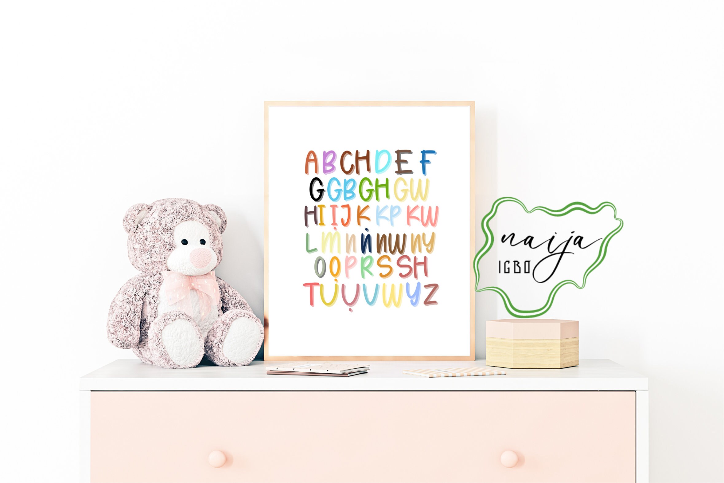 Igbo Alphabet Print | Colourful Alphabet Chart | ABC Poster | Digital ...
