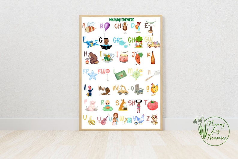 Igbo Alphabet Printable With Pictures IGBO ABC Nigerian - Etsy