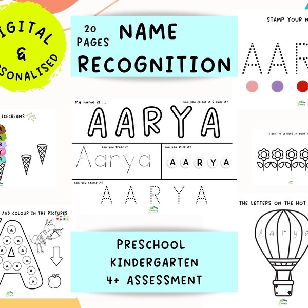 Preschool Assessment Worksheets - Etsy