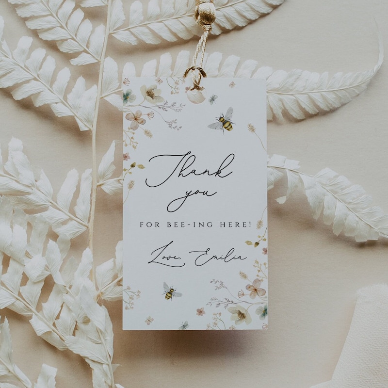 Bee Favor Tag - Etsy