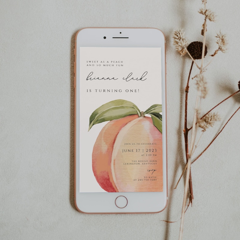 One Sweet Peach Birthday - Etsy