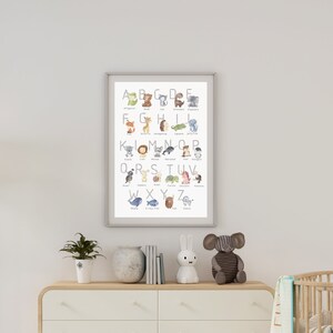 Animal Alphabet Poster, Alphabet Print, ABC Poster, Alphabet Chart ...