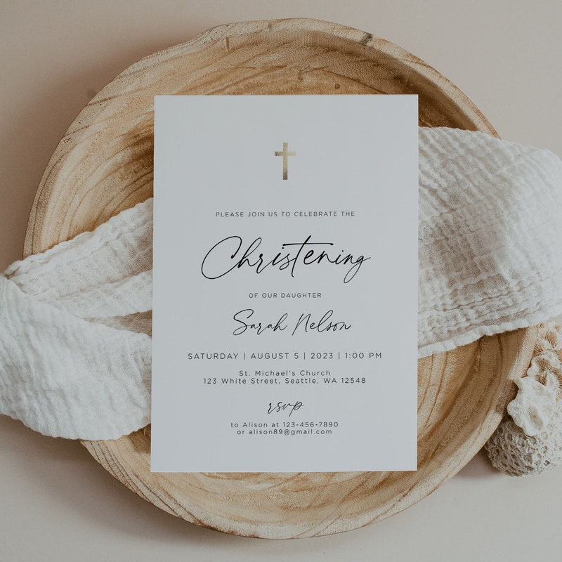 Christening Invitation - Etsy