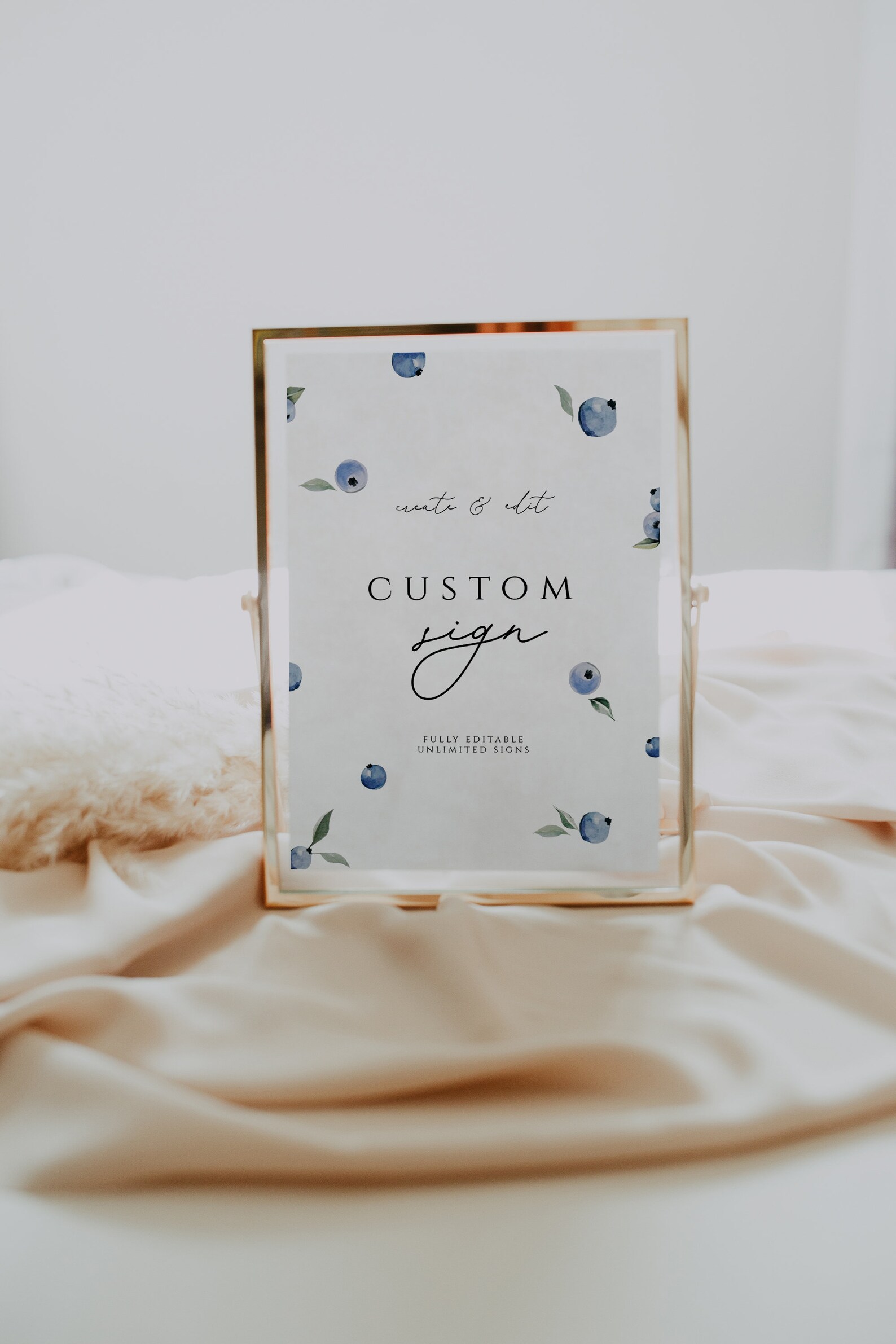 Blueberry Editable Custom Sign Custom 8x10 Sign Berry - Etsy