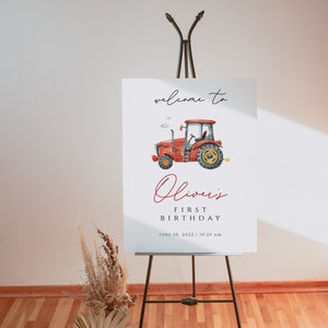 Tractor Welcome Sign Farm Tractor Theme Birthday Welcome Sign - Etsy