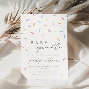 Baby Sprinkle Electronic Invitation Evite, Editable Confetti Baby ...