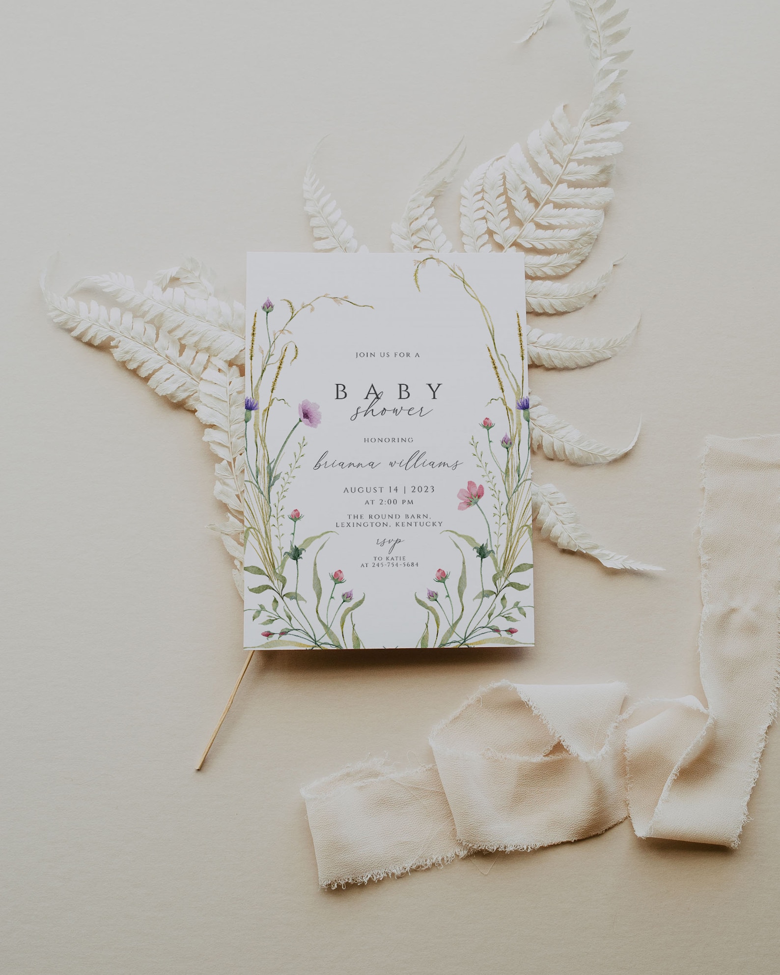 Wildflower Baby Shower Invite Wildflower Baby Shower - Etsy