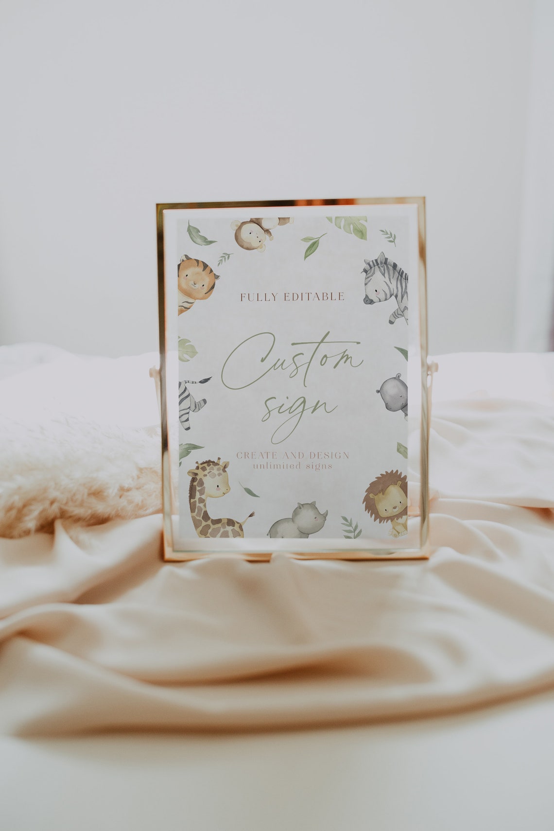 Safari Custom Sign Template, Editable Safari Sign, Jungle Custom Sign ...