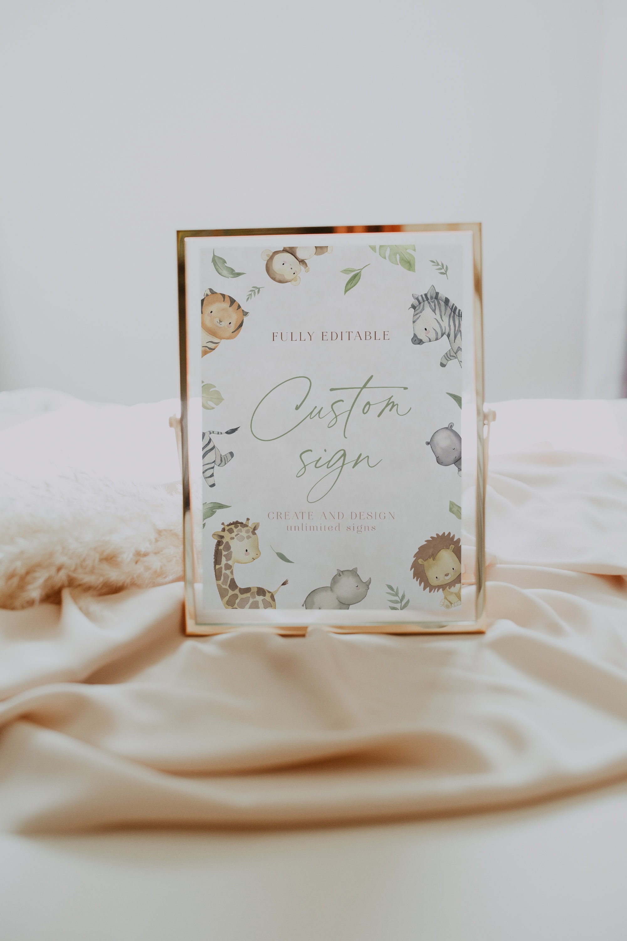 Safari Custom Sign Template Editable Safari Sign Jungle - Etsy