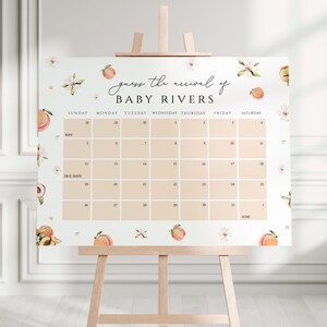 Peach Baby Shower Sign, Welcome Sign Baby Shower, Little Peach is on ...