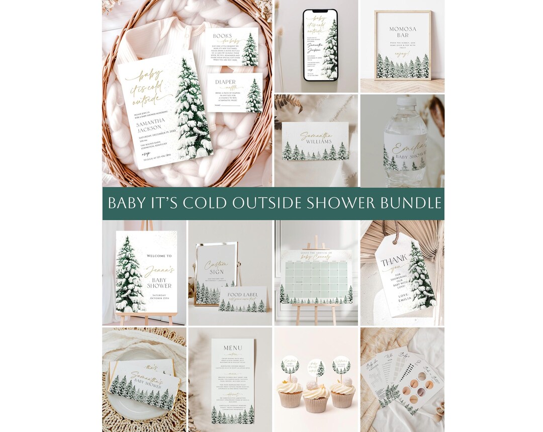 Baby Its Cold Outside Winter Baby Shower Bundle, Winter Baby Shower ...