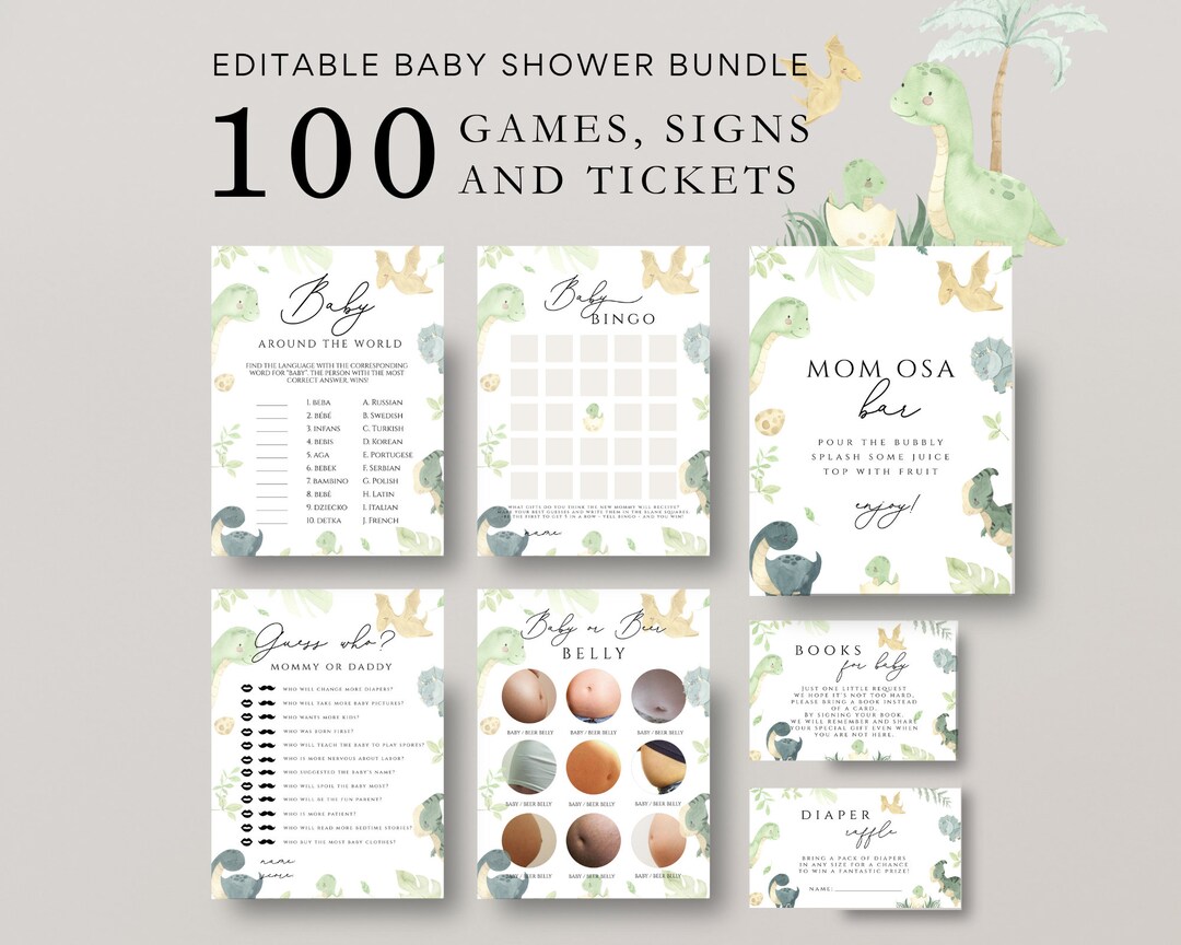 50 Dinosaur Baby Shower Games, Dino Baby Shower Games, Oh Boy Dinosaur ...