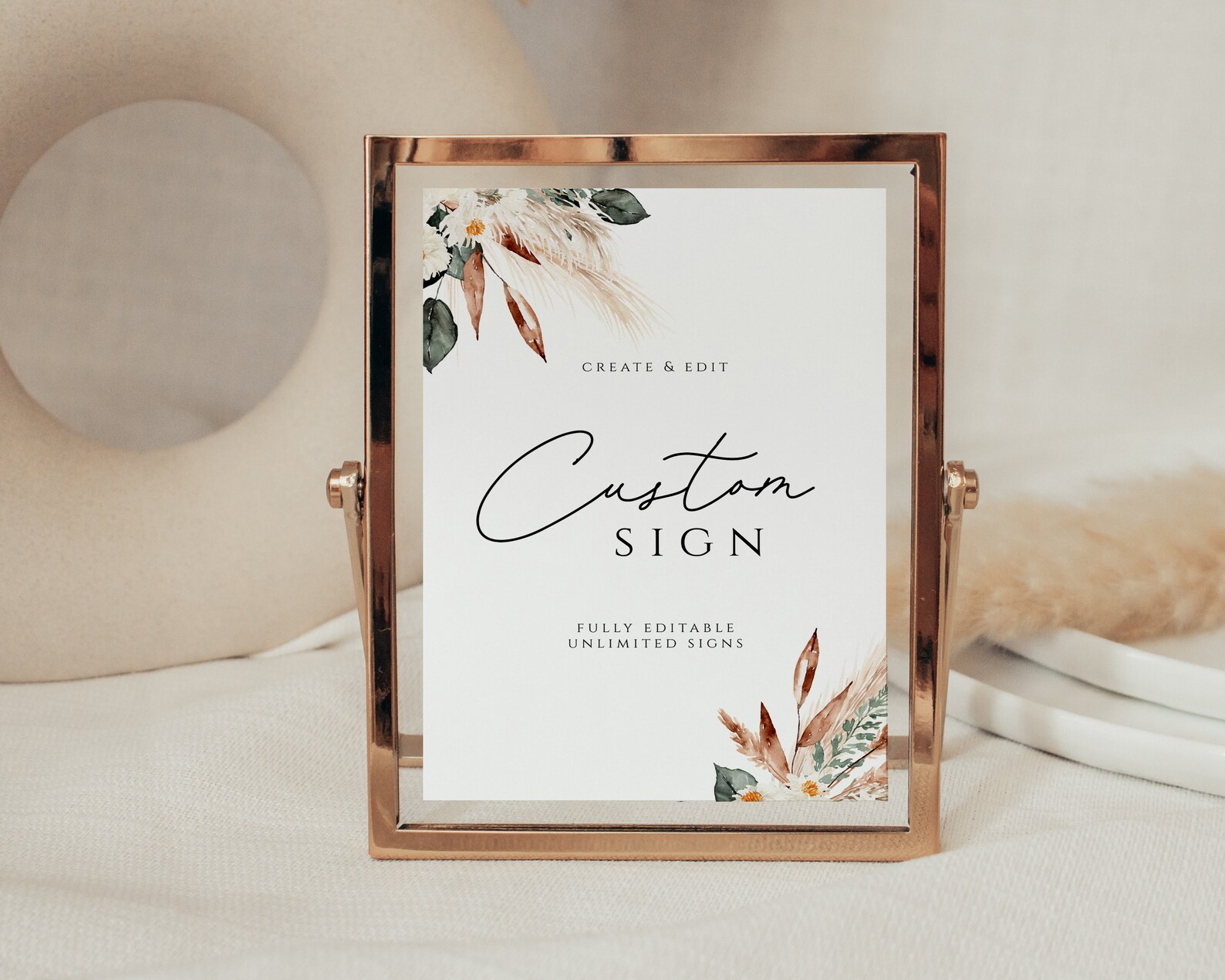 Bohocustom Signbaby Shower Table Sign Templatebohemian - Etsy