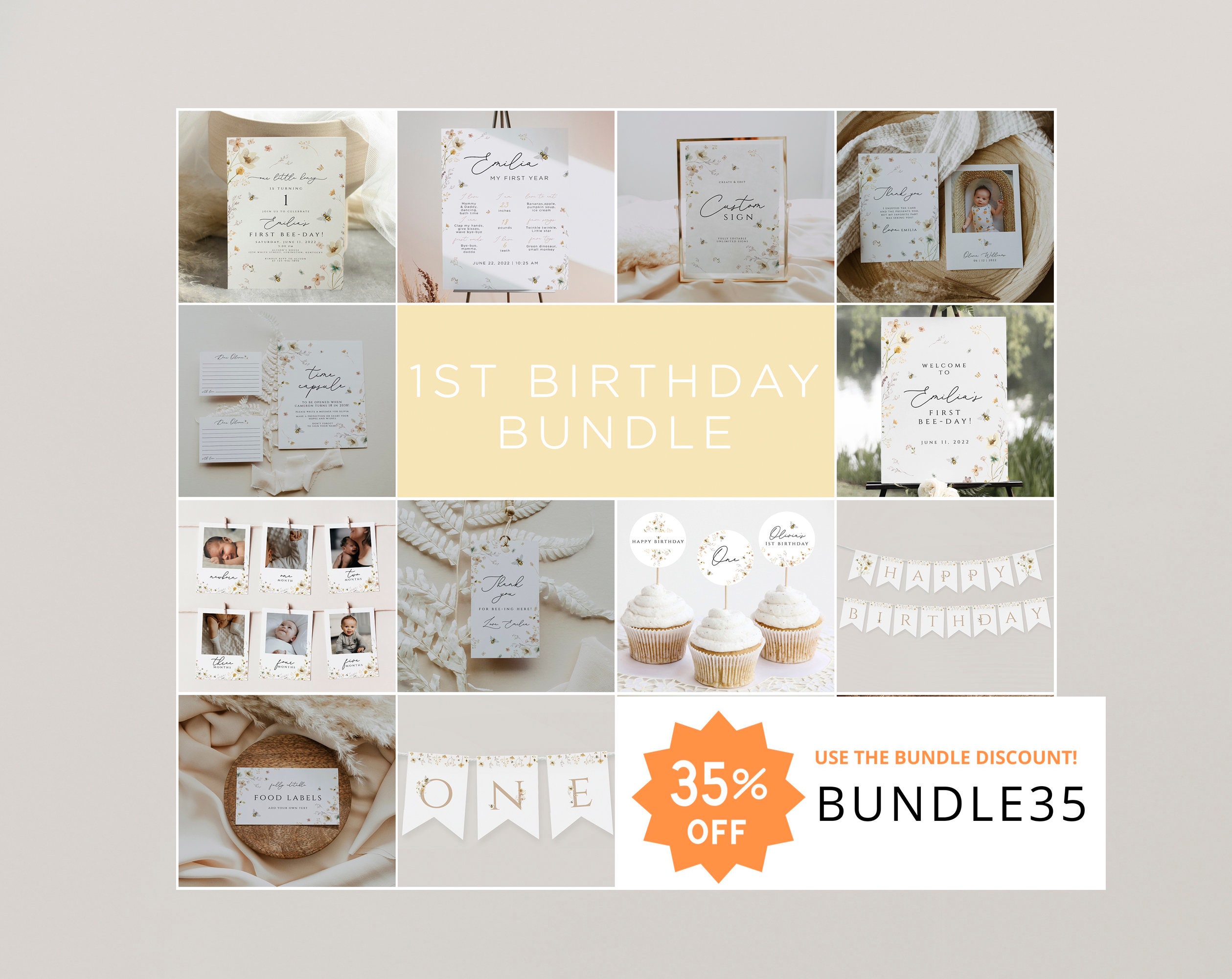 1st First Bee Day Welcome Sign, Honey Bee Birthday Welcome Sign, 1st ...