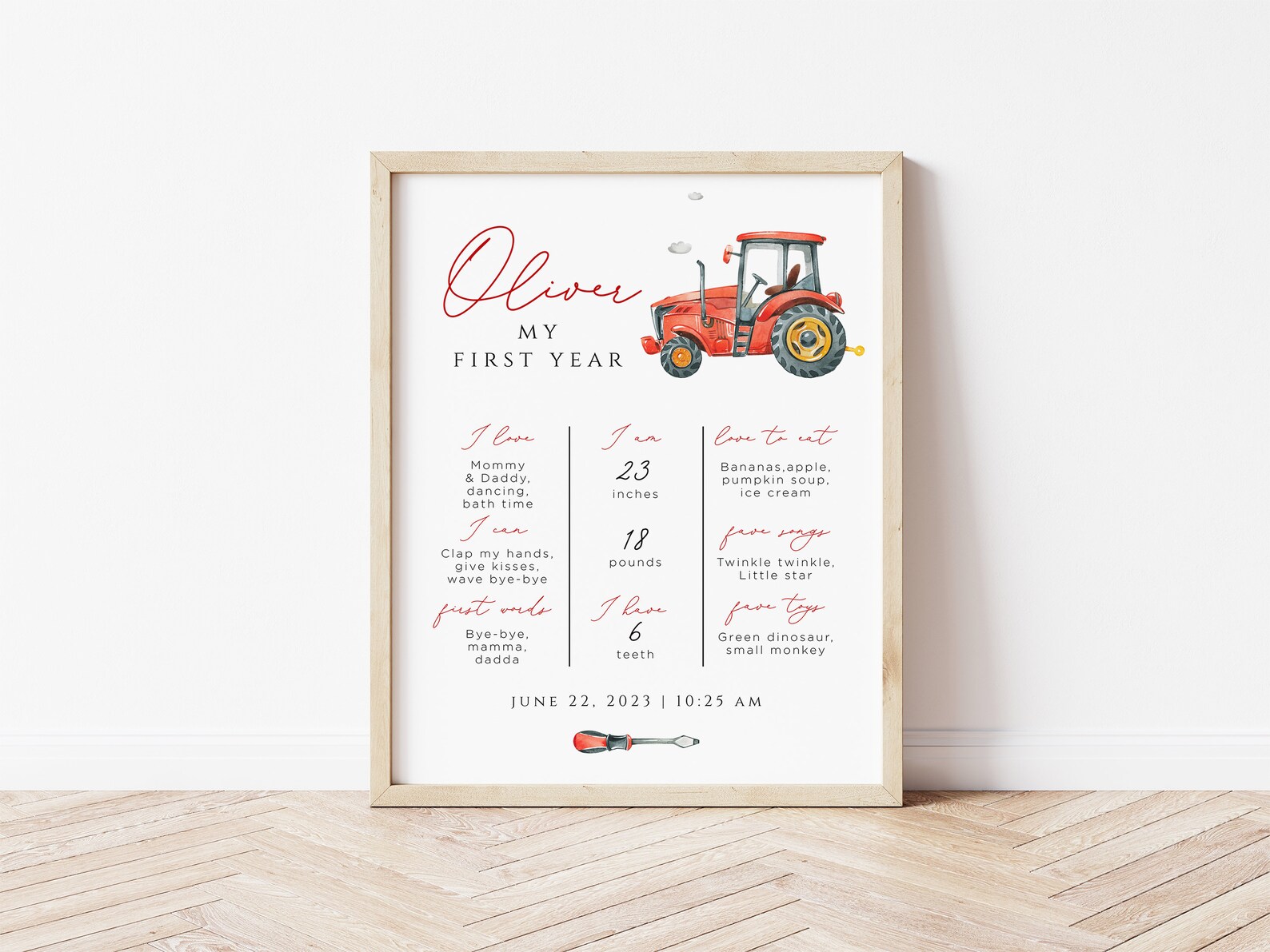 Tractor Welcome Sign, Farm Tractor Theme Birthday Welcome Sign Poster ...