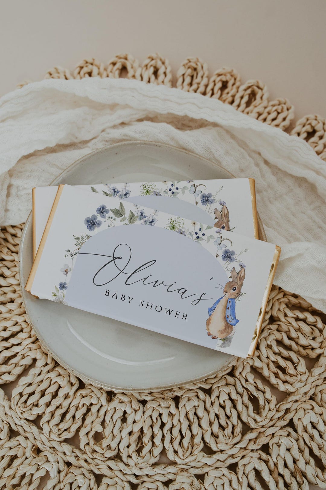 Peter Rabbit Baby Shower Chocolate Wrapper Template, printable Candy ...