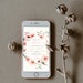 Baby in Bloom Shower Electronic Smartphone Evite Pink Floral Digital ...