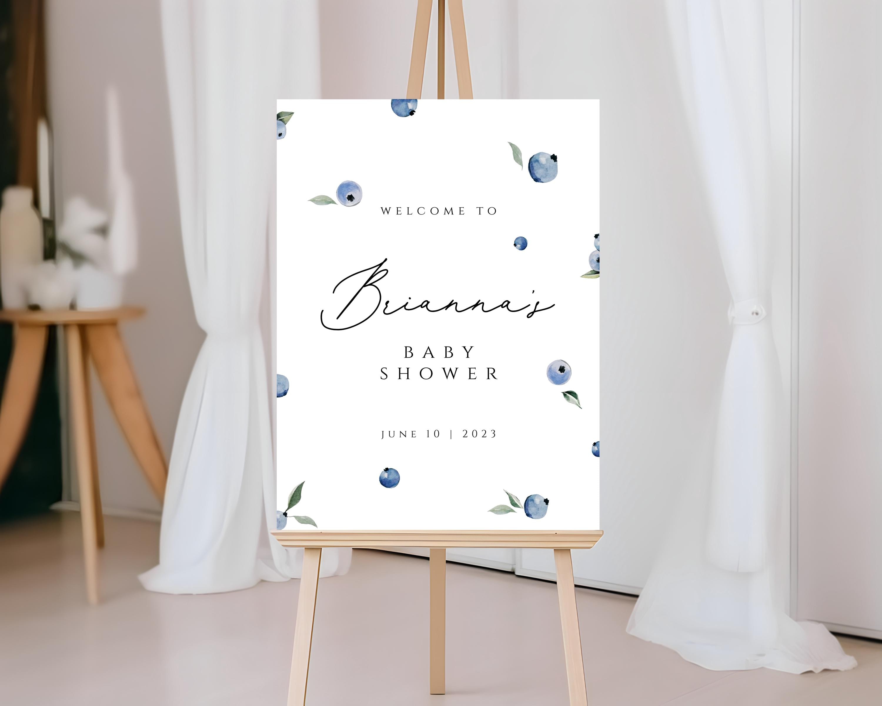 100 Editable Blueberry Baby Shower Games and Signs, Blueberry Baby ...