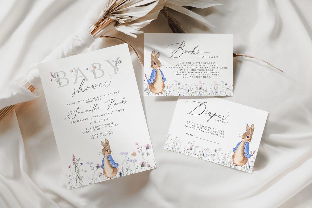 Peter Rabbit Baby Boy Shower, A Little Bunny is on the Way Shower ...