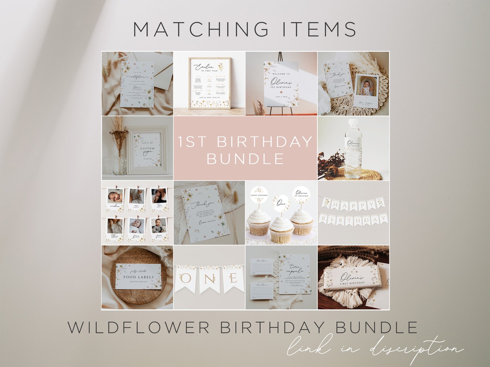 Wildflower Birthday Invitation Template Editable Wildflower - Etsy