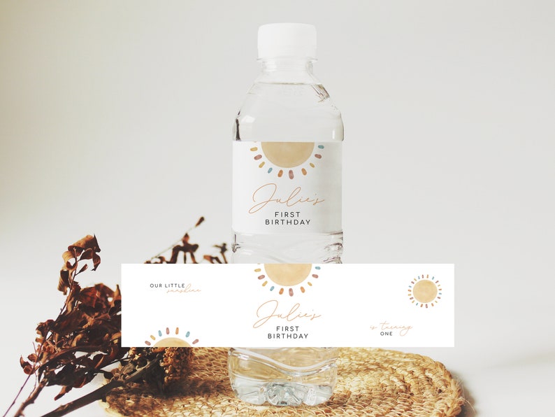 Sunshine Water Bottle Labels Our Little Sunshine Bottle - Etsy