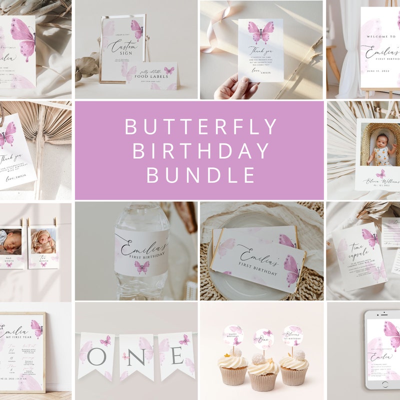 Butterfly First Birthday - Etsy