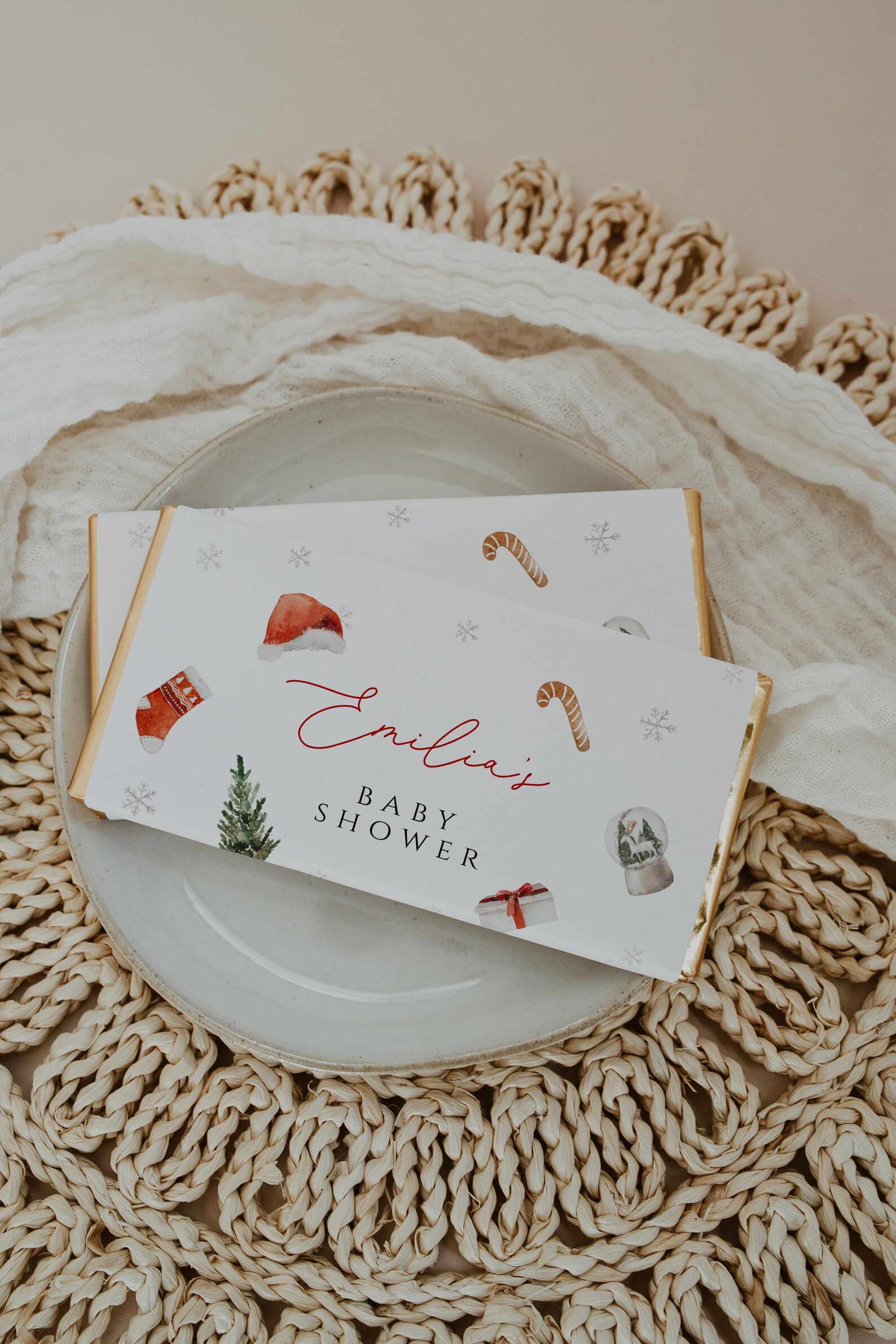 Santa Baby Shower Invitation Bundle, a Merry Little Baby Shower Bundle ...