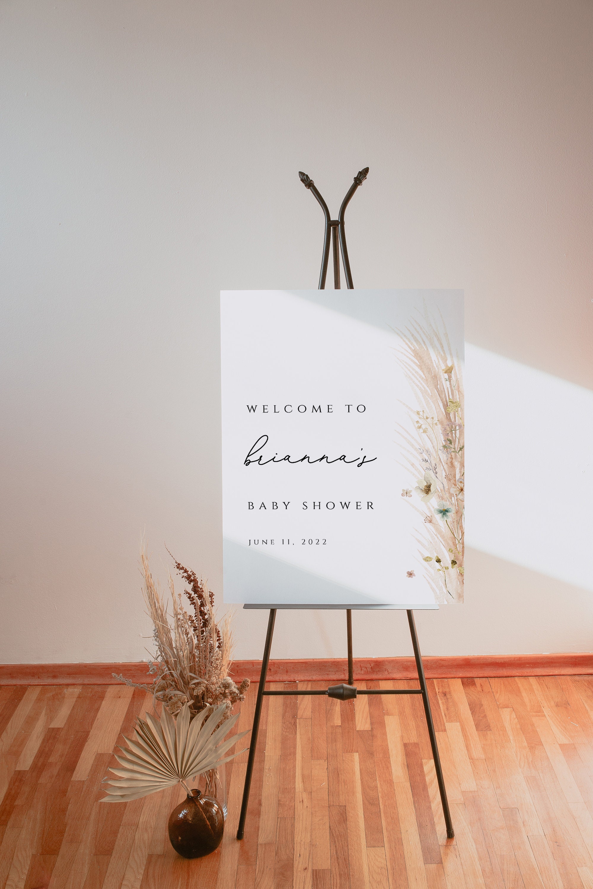 Boho Welcome Sign Printable Baby Shower Welcome Sign - Etsy
