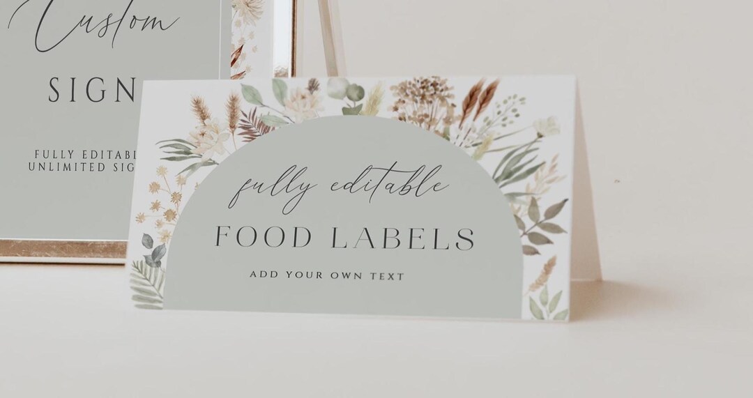 Mallard Duck Baby Shower Food Card, duck Baby Shower Food Labels, Duck ...