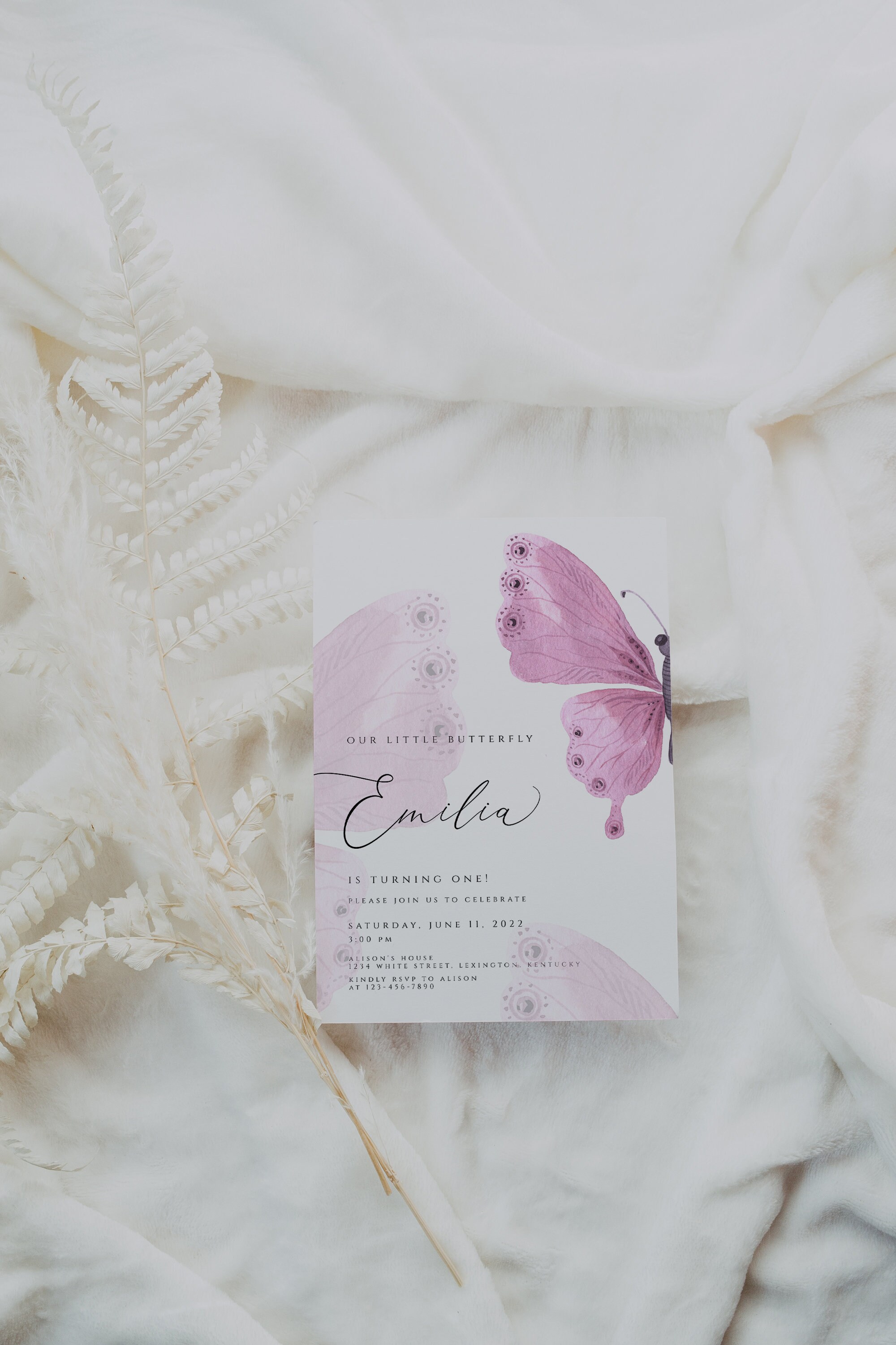 Butterfly Birthday Invitation Butterfly Invitation Butterfly - Etsy