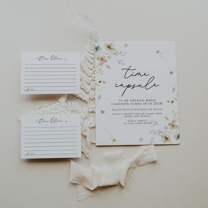 Wildflower Time Capsule Sign Template First Birthday Time Capsule ...