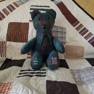 MEMORY QUILT Made From Loved Ones Clothing - Etsy