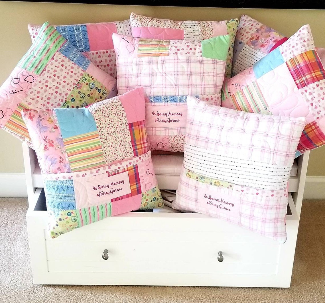 MEMORY PILLOW Made From Loved Ones Clothing - Etsy