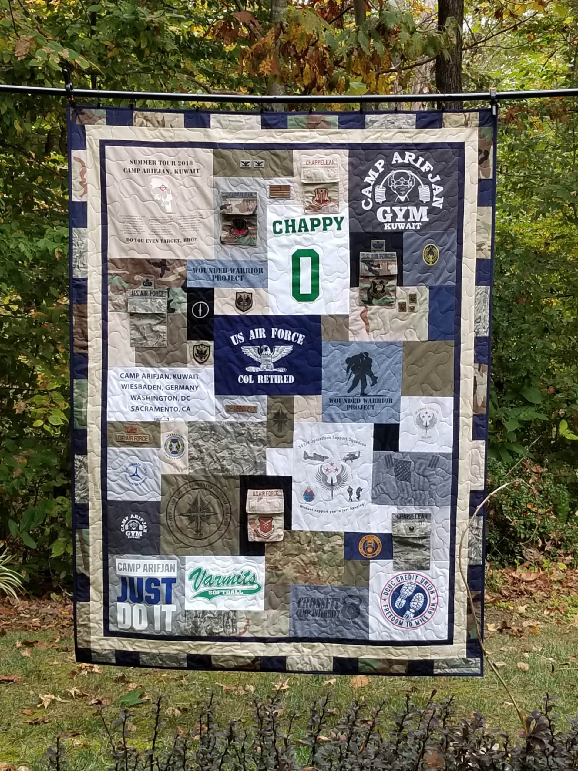 MILITARY and VETERAN Memory Quilt Made From Uniforms - Etsy