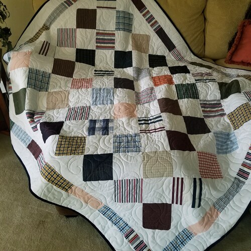 MEMORY QUILT Made From Loved Ones Clothing - Etsy