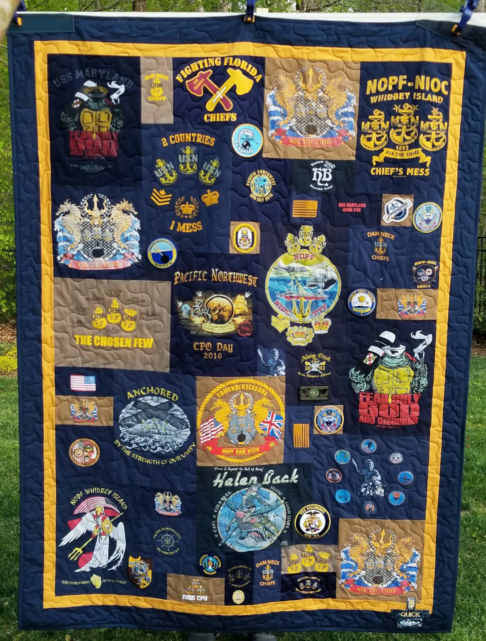 MILITARY Memory Quilt Made From Uniforms Fatigues - Etsy