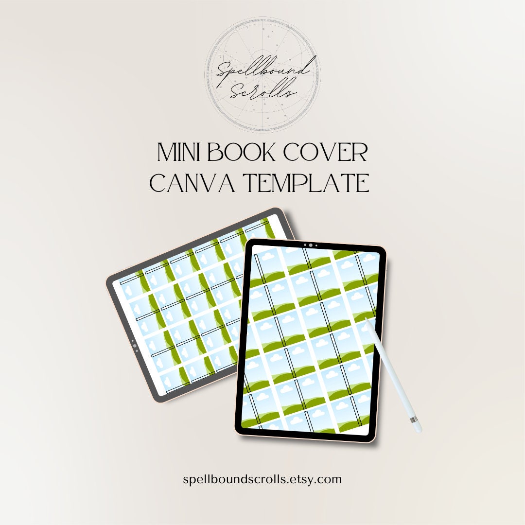 Mini Book Cover Canva Template | Drag & Drop! - Etsy