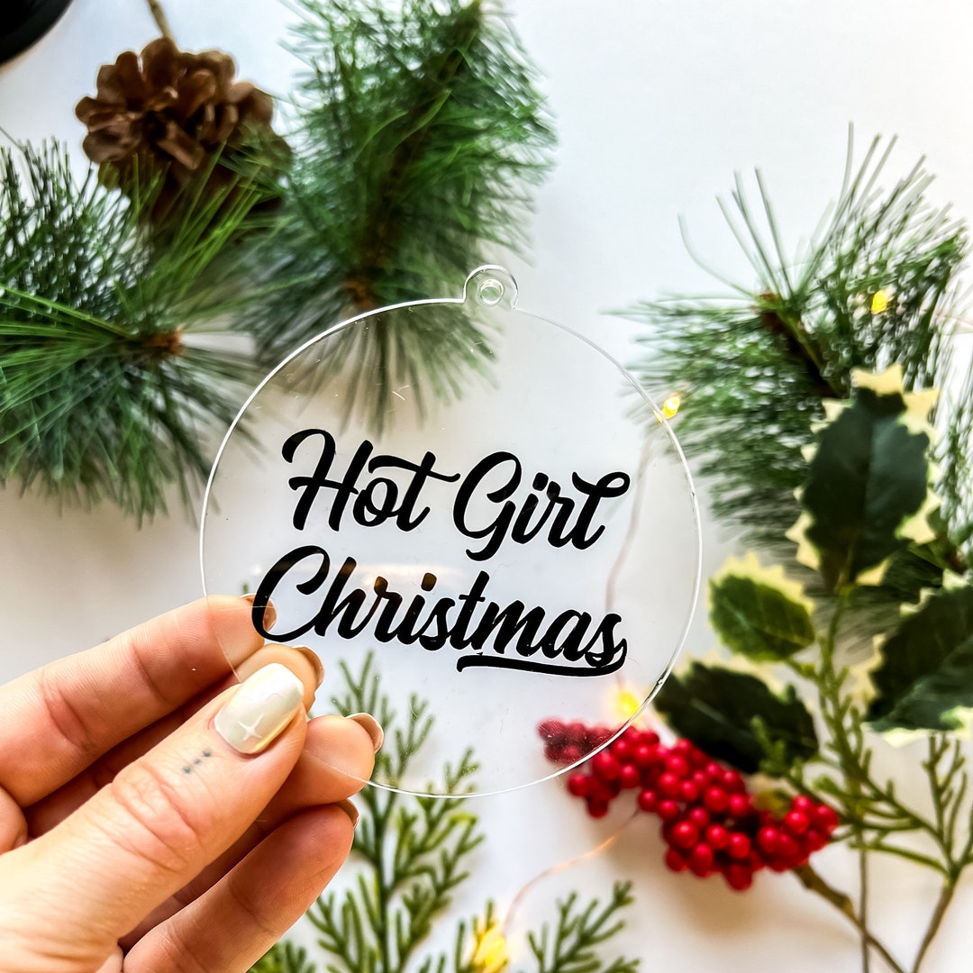 Hot Girl Christmas Acrylic Christmas Ornament - Etsy