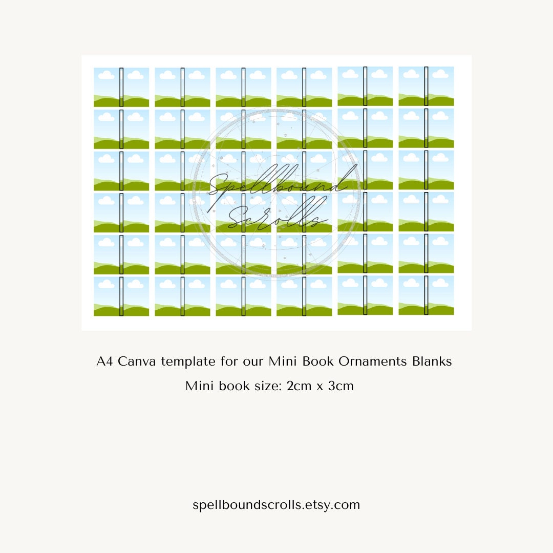 Mini Book Cover Canva Template | Drag & Drop! - Etsy