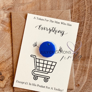 Token Gift for the Man Who Has Everything, Trolley Token Gift, Locker ...