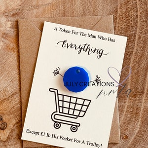 Token Gift for the Man Who Has Everything, Trolley Token Gift, Locker ...
