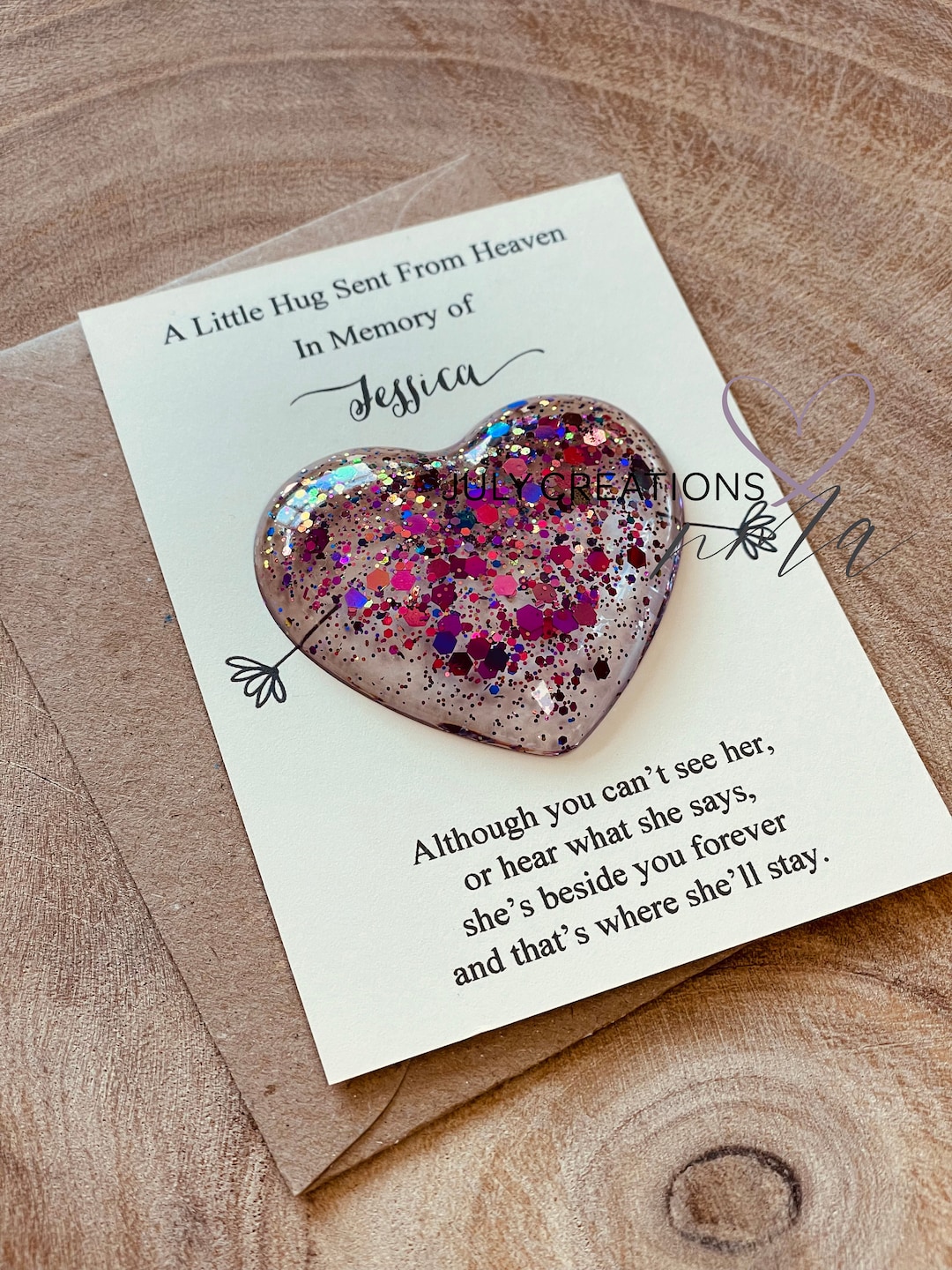 FEMALE A Little Hug From Heaven, in Memory of Card for a Female ...